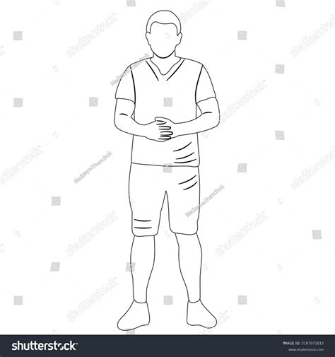 Man Outline Sketch On White Background Stock Vector Royalty Free 2187071815 Shutterstock
