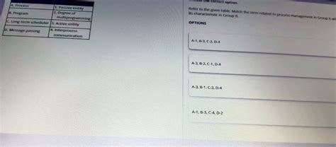 A Process 1 Passive Entity B Program 2 Degree Of Multiprogramming C