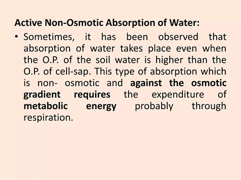 Absorption Of Water Pptx