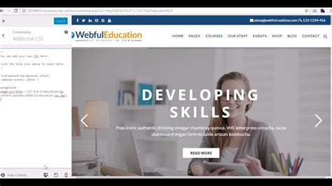 Reduce Margins Between Sections Education Wordpress Theme Youtube