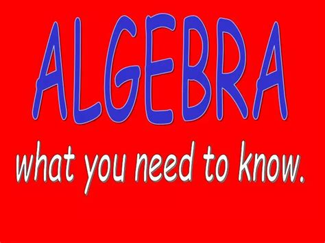 PPT ALGEBRA PowerPoint Presentation Free Download ID 4678420
