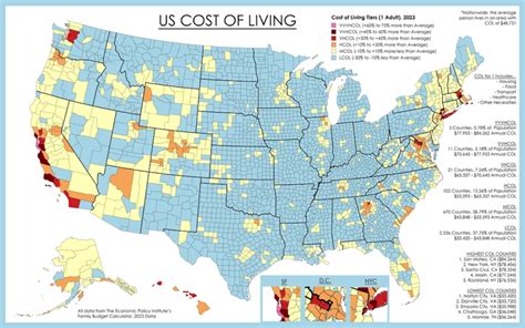 Todays Graphic Is A Map That Shows U S Cost Of Living By County