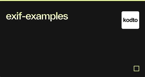 Exif Examples Codesandbox