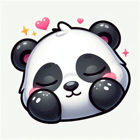 Cute Panda Sleeping Cartoon Generative Premium Ai Generated Image