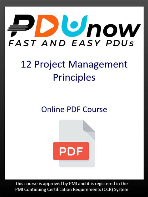 12 Project Management Principles Pdunow