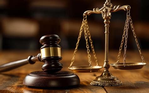 Juez Martillo Y Balanza De Justicia Foto Premium