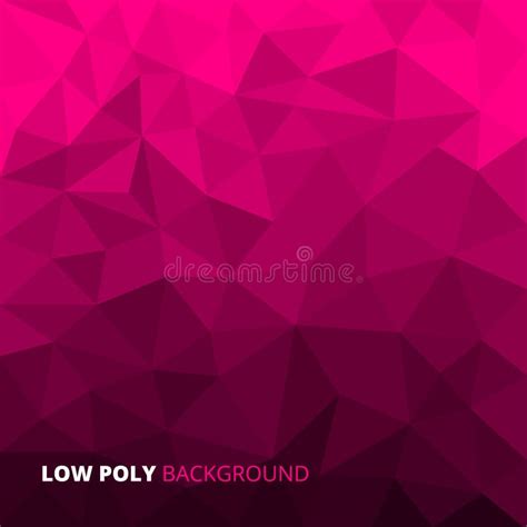 Pink Fuchsia Abstract Geometric Rumpled Triangular Low Poly Style Illustration Graphic