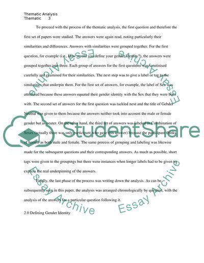 Thematic Analysis Of The Phenomenon Of Asexuality Essay Example Topics And Well Written Essays