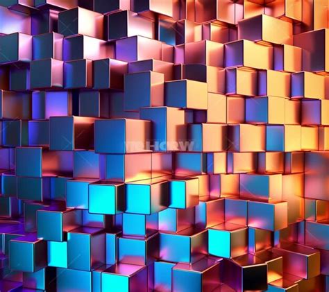 Premium Ai Image A Close Up Of A Colorful Background With A Lot Of Cubes Generative Ai
