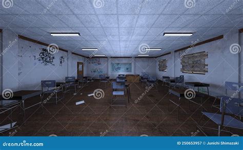 3d Rendering Of The Classroom Stock Illustration Illustration Of