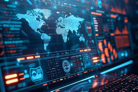 Premium Photo A Cybersecurity Dashboard Displaying Realtime Ai A Generative Ai