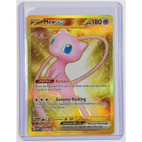 Pokemon Mew Ex 205 Scarlet And Violet 151 Gold Hyper Rare Full