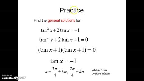 Solving Trig Equations General Solutions Tessshebaylo