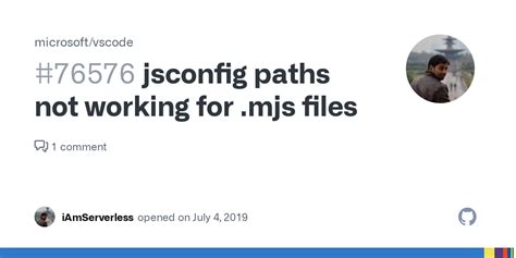 Jsconfig Paths Not Working For Mjs Files · Issue 76576 · Microsoft