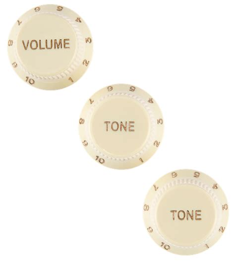 Fender Stratocaster Soft Touch Knobs Aged White 885978912568