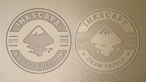 Inkscape Tutorial Embossed Logo Effect Logo Mockup Logo Embossed Logo