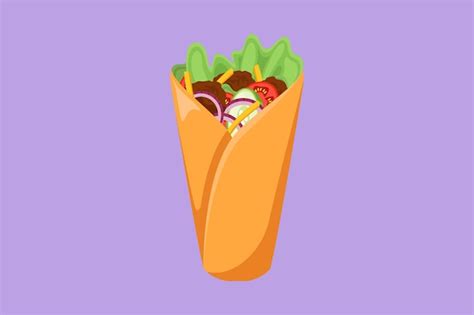 캐릭터 플랫 그리기 신선하고 매운 온라인 멕시코 부리토 상점 로고 멕시코 거리 패스트 푸드 메뉴 및 레스토랑 배지 개념 점심