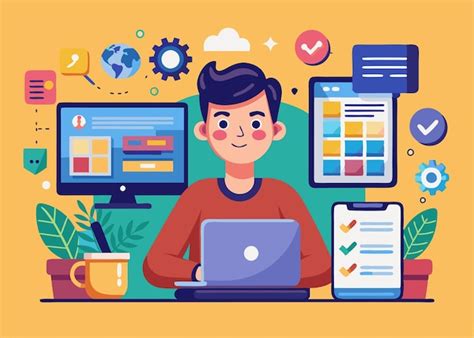 Web Developer Vector Design Premium Ai Generated Vector