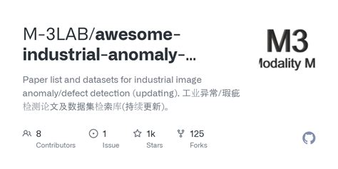 Github M Lab Awesome Industrial Anomaly Detection Paper List And Datasets For Industrial