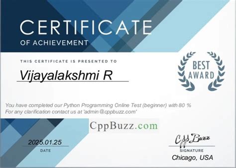 Achievementunlocked Pythonprogramming Continuouslearning Growthmindset Vijaya Lakshmi R