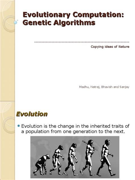 evolutionary algorithms pdf genetic algorithm evolution