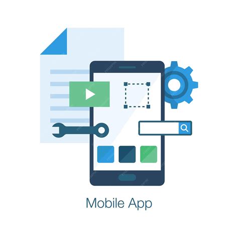 Premium Vector Get This Amazing Icon Of Mobile App Development In