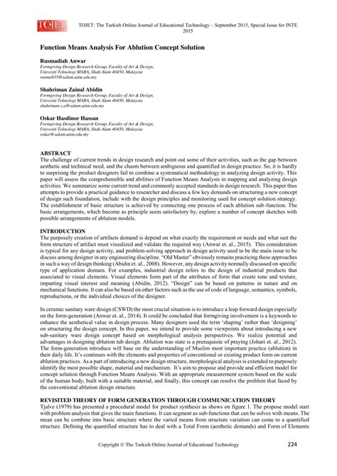 Pdf Function Means Analysis For Ablution Concept Solution