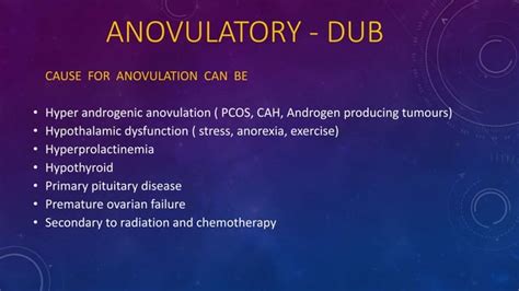 Abnormal Uterine Bleeding Aub Etiopathogenesis Pptx