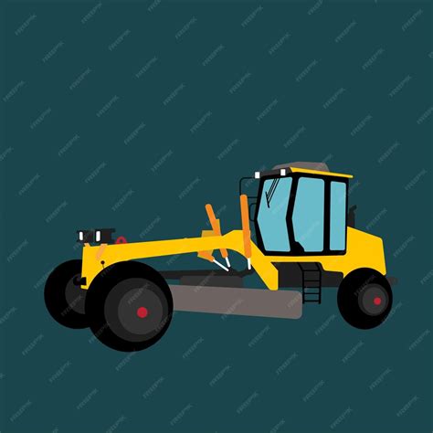 Premium Vector Motor Grader Flat Icon