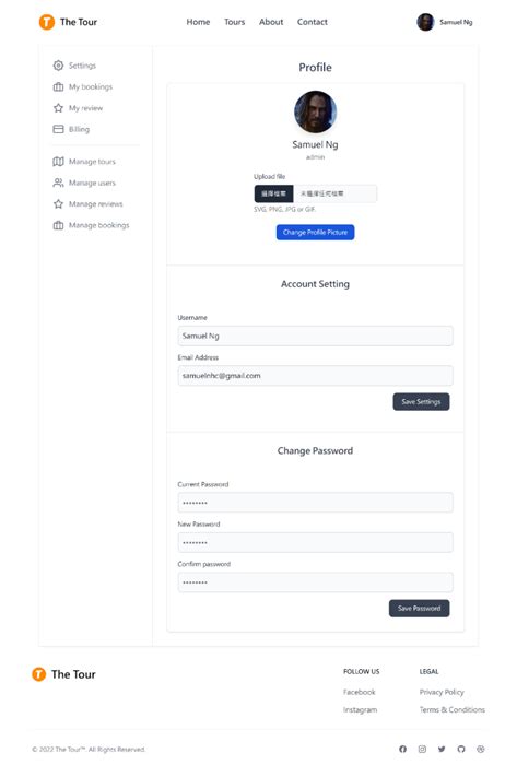 Github Sn0218the Tour Tour Booking App Built By Nodejs Expressjs And Mongodb