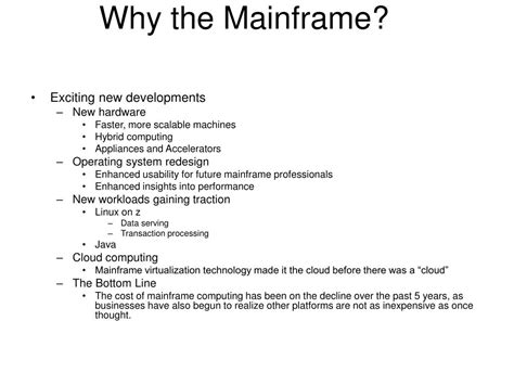 Ppt Mainframe Systems And Career Opportunities Powerpoint Presentation Id1443882