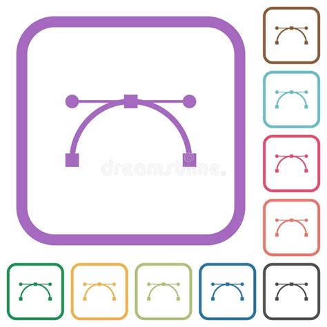Vector Curve And Edit Points Simple Icons Stock Vector Illustration Of Path Format 294039340