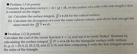 Solved Problem F Points Consider The Position Vector Chegg Com