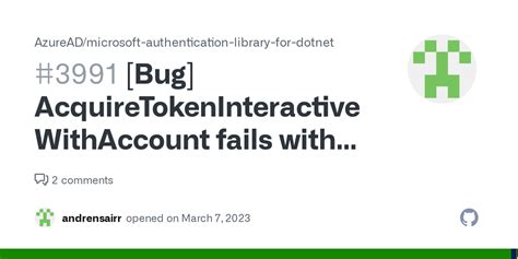 Bug Acquiretokeninteractive Withaccount Fails With Usermismatch If User Chooses Another