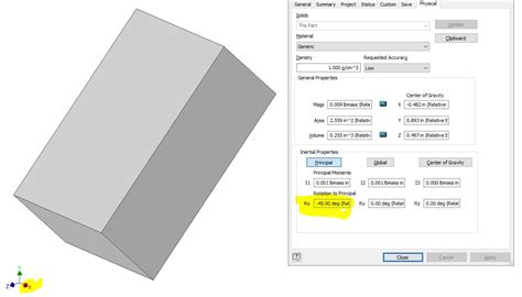 Solved Definition Of Rotation To Principal In Inertial Properties Autodesk Community