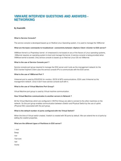 Vmware Interview Questions And Answers Pdf Pdf Areas Of Computer