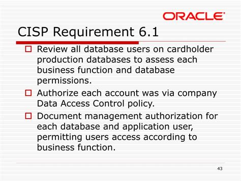 PPT CISP Compliant Oracle DB PowerPoint Presentation Free Download ID