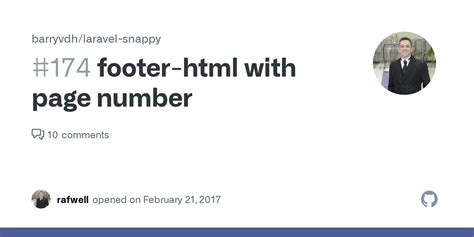 Footer Html With Page Number Issue 174 Barryvdh Laravel Snappy