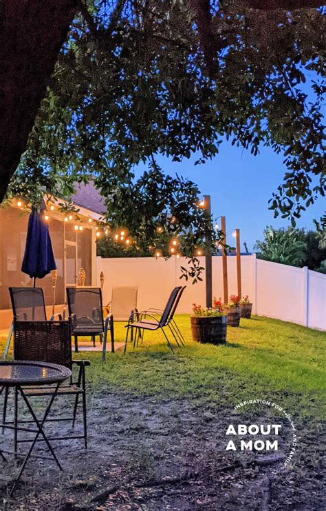 DIY Planter With Pole For String Lights About A Mom