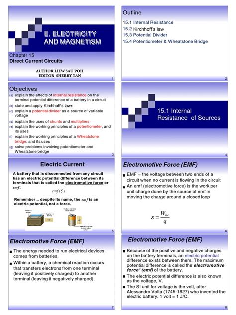 Chapter 15 Direct Current Circuits Pdf