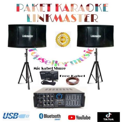Jual PAKET SOUND SYSTEM KARAOKE SPEAKER LINKMASTER AMPLIFIER KARAOKE RUMAH Di Seller GrowUp