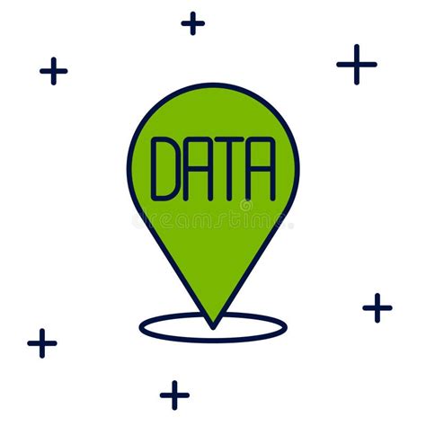 Filled Outline Data Analysis Icon Isolated On White Background Business Data Analysis Process