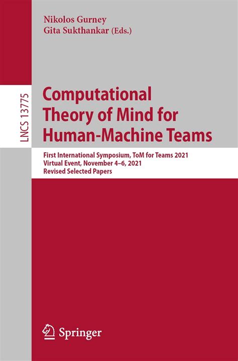 Computational Theory Of Mind For Human Machine Teams EBook By EPUB Rakuten Kobo South Africa