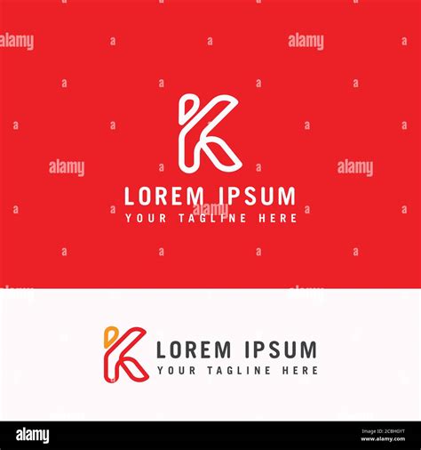 Modern Initial Letter K Logo Line Vector Letter K Minimalist Logo