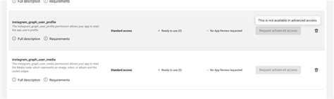 Cant Request Permissions For Instagram Basic Display Api Stack Overflow