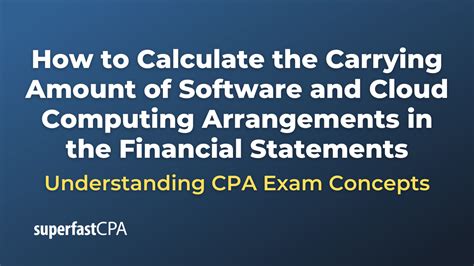 How To Calculate The Carrying Amount Of Software And Cloud Computing Arrangements In The