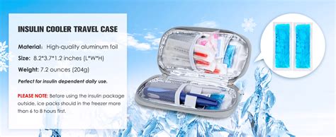 Youshares Insulin Travel Case With 2 Tsa Approved Ice Packs Insulin Pen