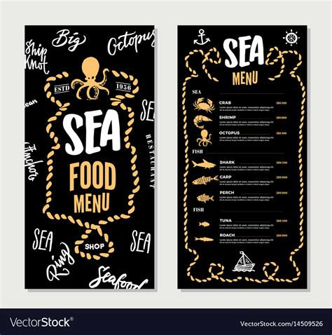 Fancy Seafood Restaurant Menus