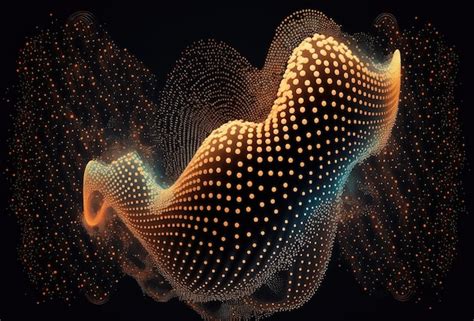 Premium Photo Colored Dots And Lines On A Black Background