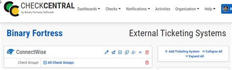 Connectwise Manage Integration • Help Guide • Checkcentral By Binary Fortress Software
